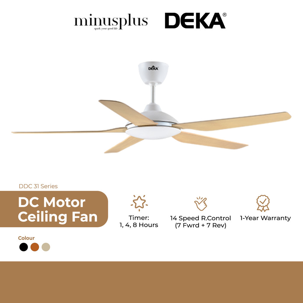 Deka DC Motor 14-Speed with 3 Colour LED Ceiling Fan (42 Inch/56 Inch ...