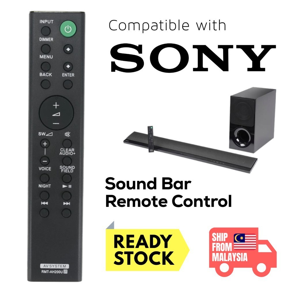 SONY RMT-AH200U Sound Bar Remote control for HT-CT390 HT‑RT3 SA‑CT390 ...