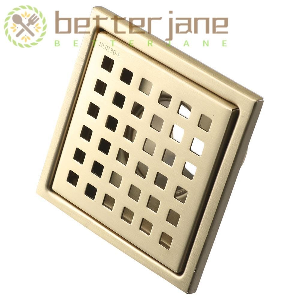 Better Jane Shower Drain Square Gold Drain Strainers With Removable