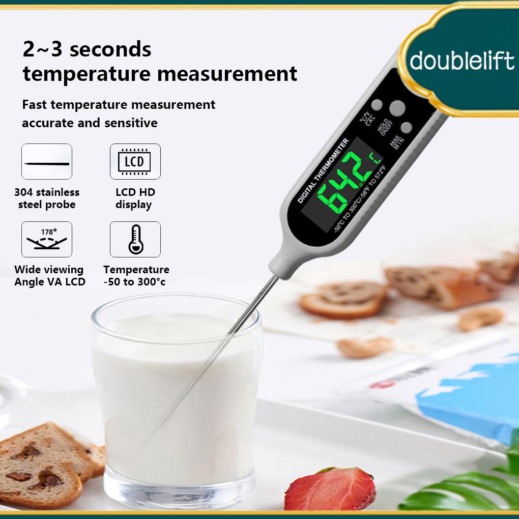 Portable Cooking Electric Precise Temperature Thermometer Quick Read ...