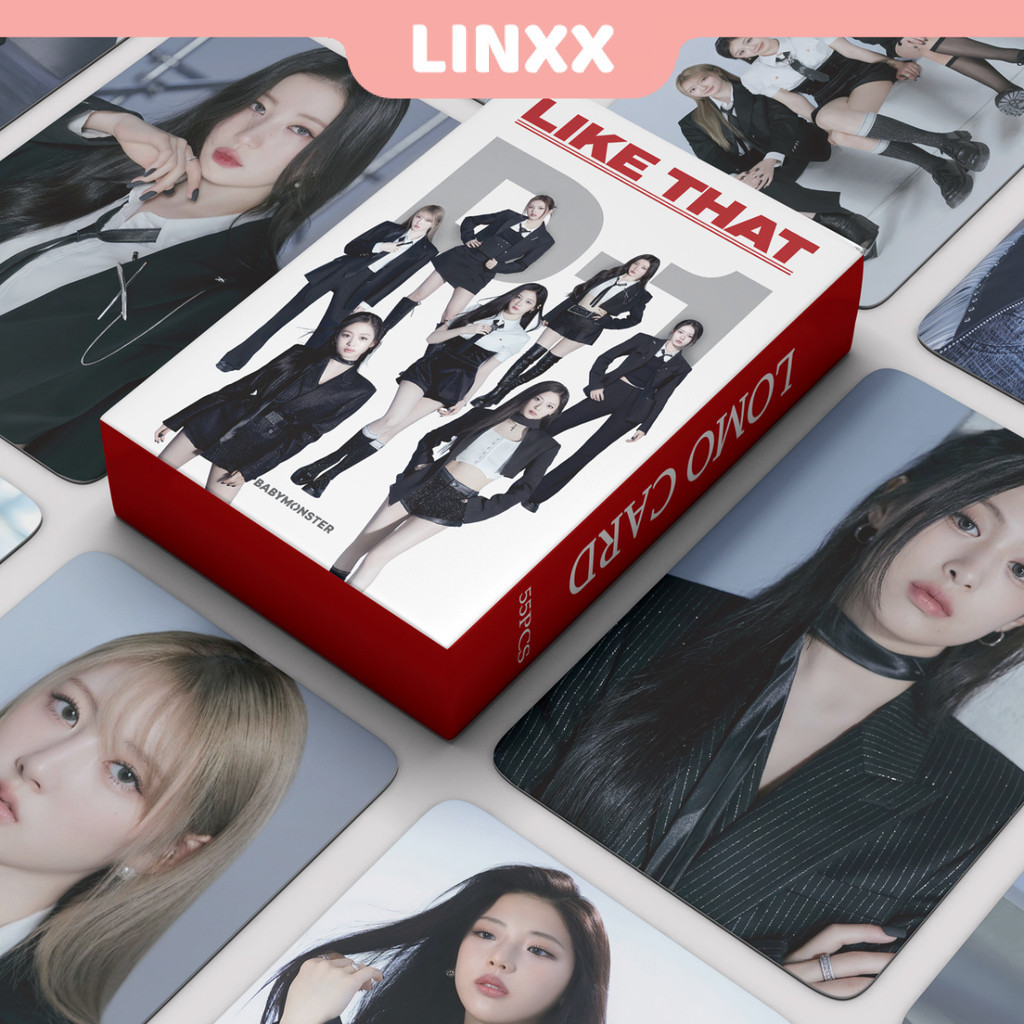 LINXX 55 Pcs Baby Monster Like That Album Lomo Card Kpop Photocards ...