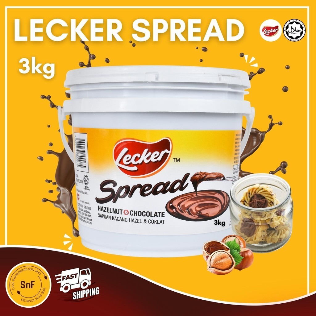 Lecker Hazelnut Chocolate Spread Topping Filling Kek Halal Viral Food ...