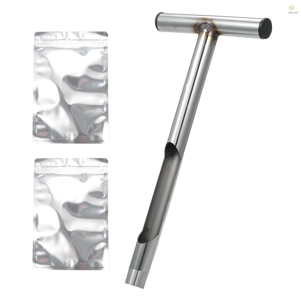 Soil Sample Probe 13 Inch Metal T-Style Handle Soil Probe Rod with 2Pcs ...