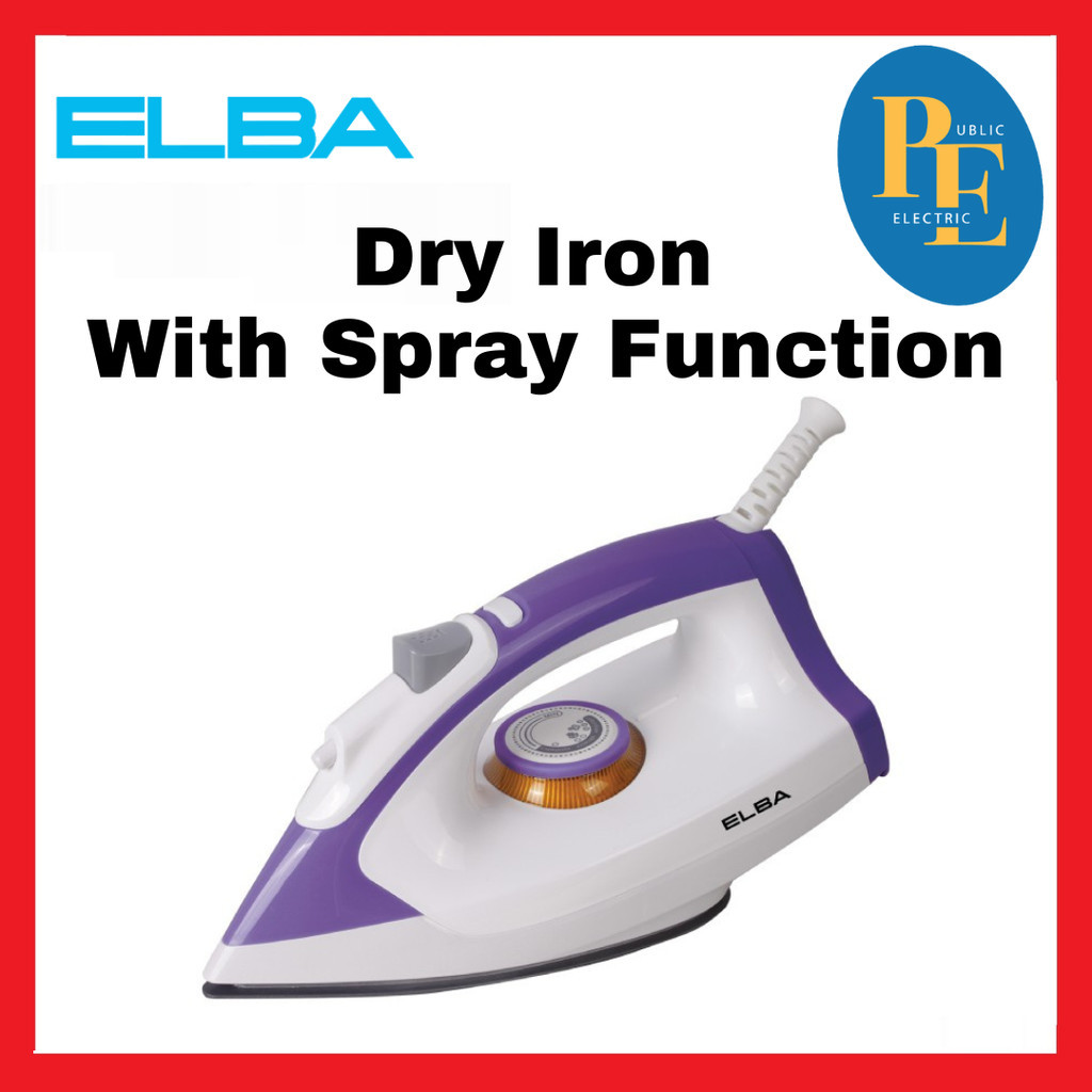 ELBA Dry Iron With Spray Function EDI-G1236(PP) | Shopee Malaysia