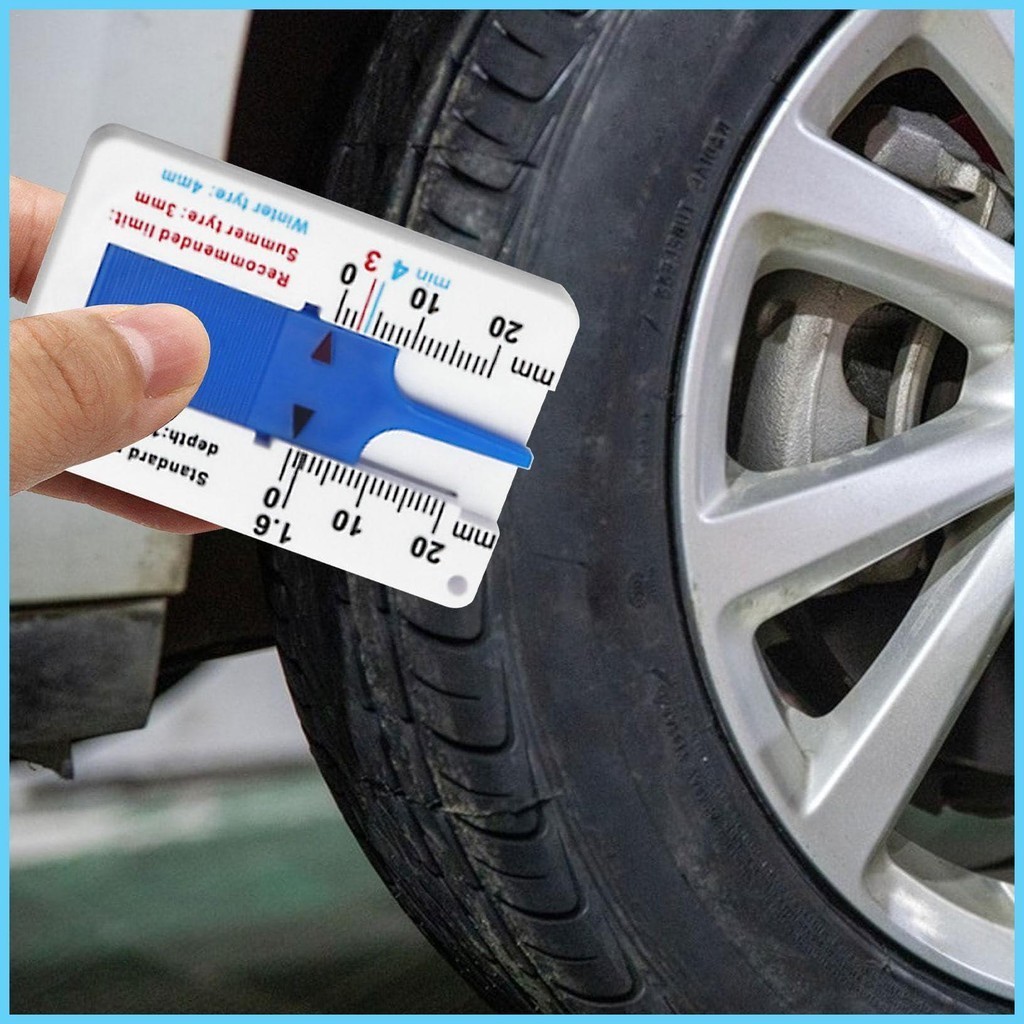 Tyre Depth Gauge 0-20 mm Tyre Tread Checker Easy Reading Gauge Tire ...