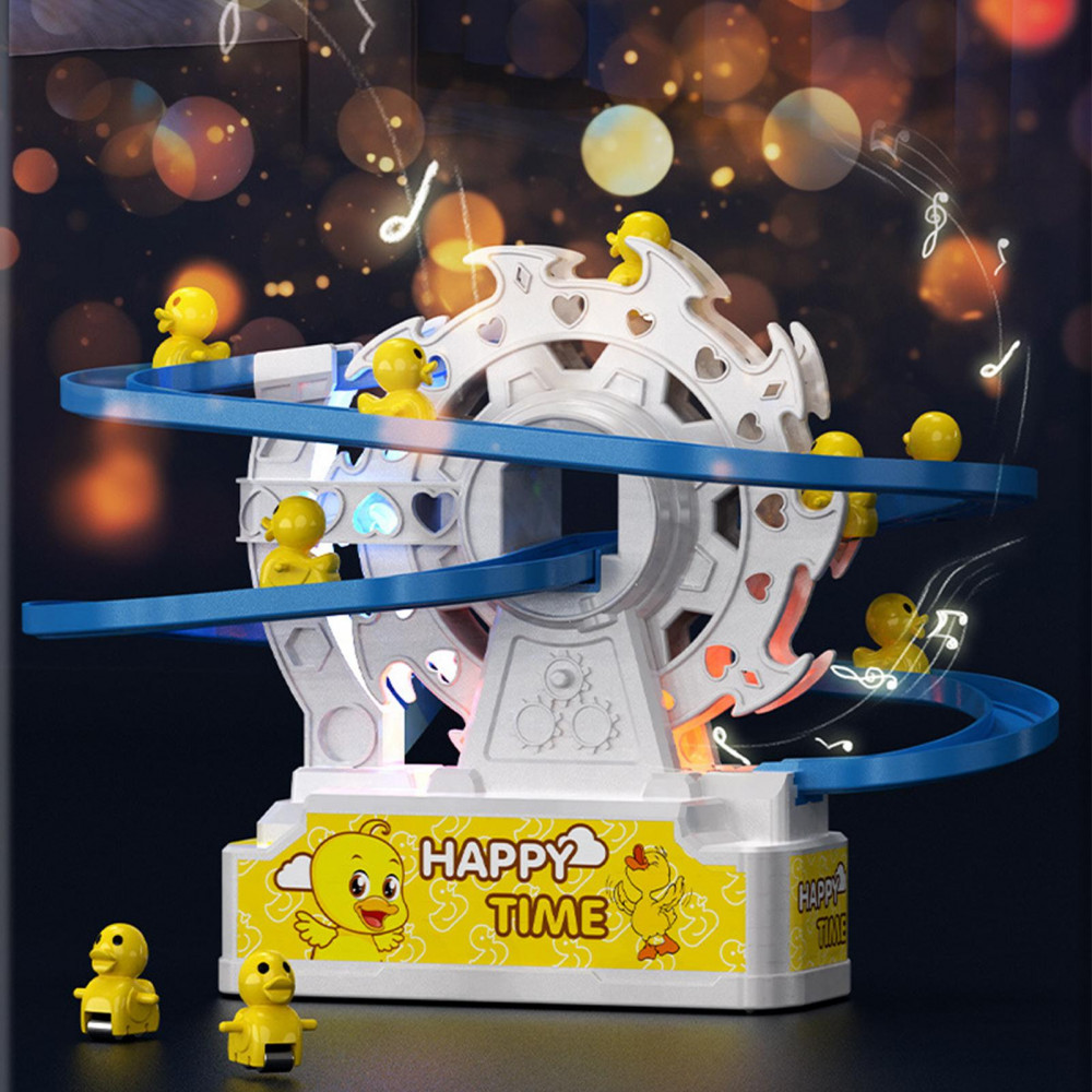 YL Small Duck Climbing Stairs Toy,Electric Happy Duck Ferris Wheel ...