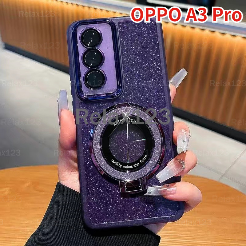 For OPPO A3 Pro 5G OPPO A3Pro 5G OPPOA3 Pro 5G Glitter Stand Holder ...