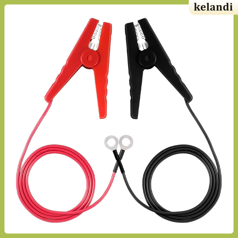2 Pcs Jumper Alligator Clips Fence Charging Cable Connector Farm Leads ...