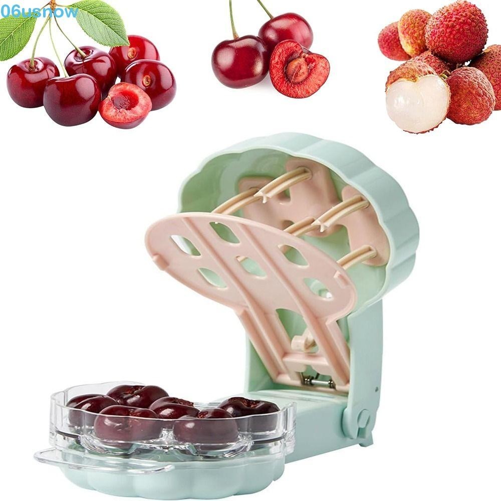 USNOW Cherry Pitter Tool, 6 at a Time Portable Cherry Core Remover ...