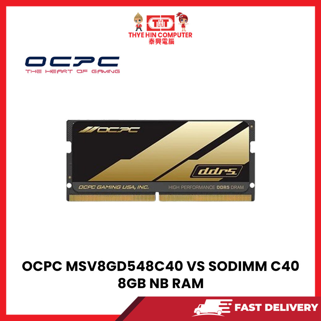 OCPC MSV8GD548C40 VS SODIMM DDR5 4800 C40 8GB NB RAM | Shopee Malaysia