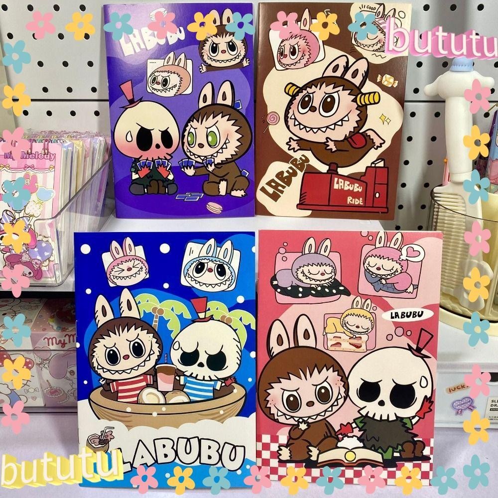 BUTUTU Labubu Student Classroom Notebook, Ins Diary Line Book Labubu ...