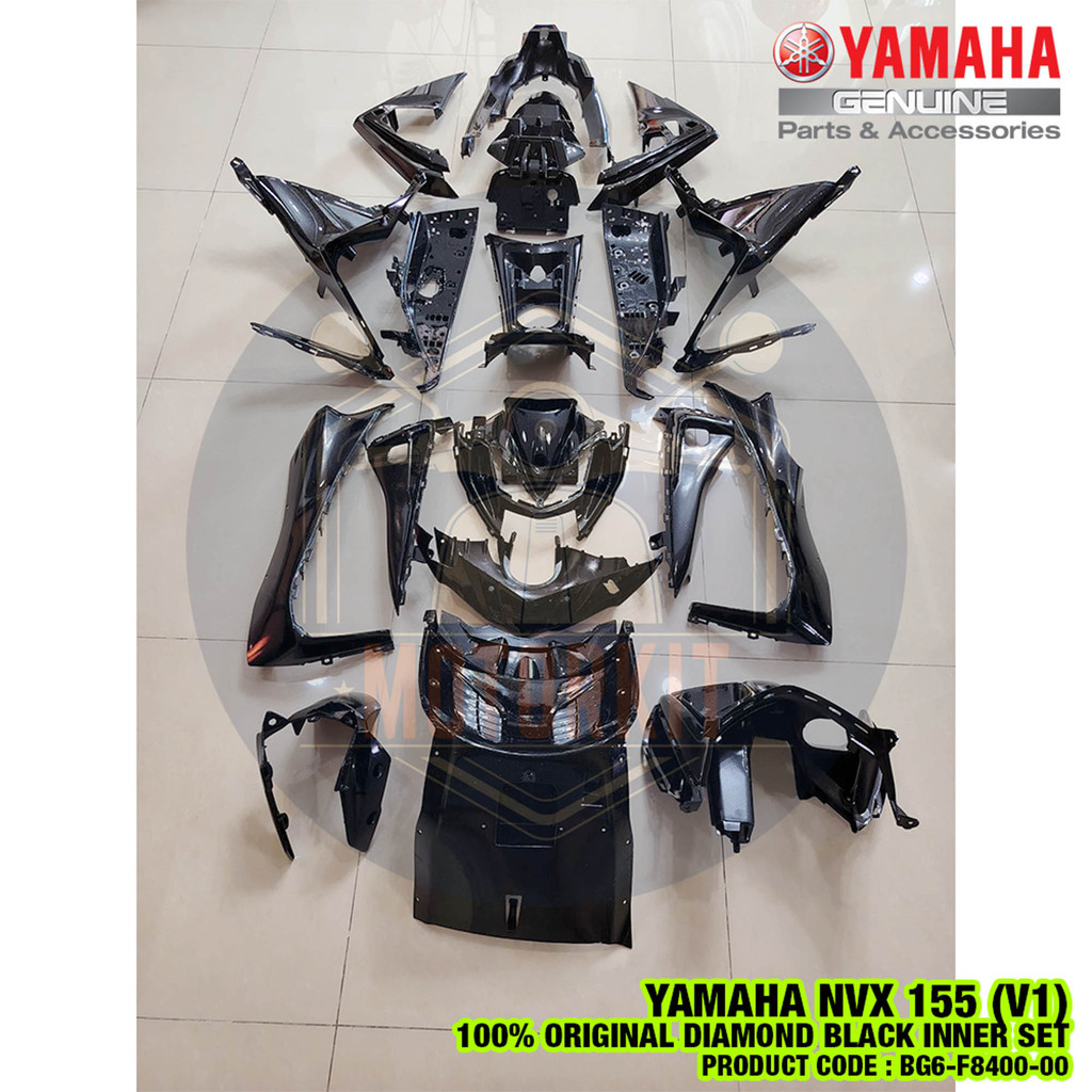 YAMAHA NVX 155 V1 AEROX 100% ORIGINAL DIAMOND BLACK HITAM BERLIAN INNER ...
