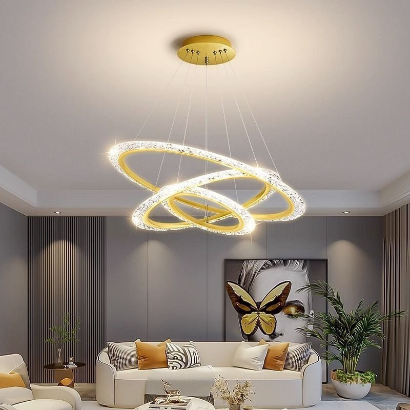 3 Ring Chandelier Modern Simple Living Room Main Light Atmosphere ...