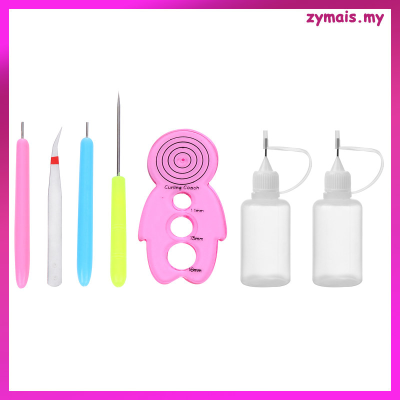 7 Pcs Paper Quilling Tool Set Tin Flower Bucket Cute Star Folding ...