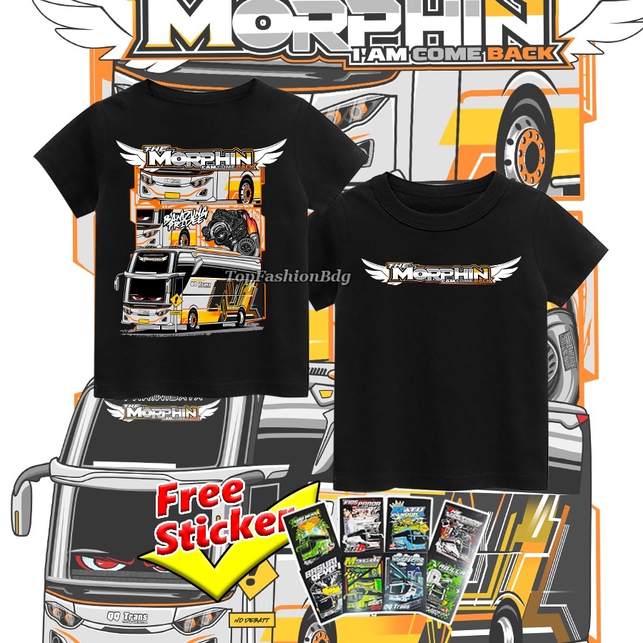 Lovadizz - THE MORPHIN Children's Bus Clothes Vector Bus Mania Front ...