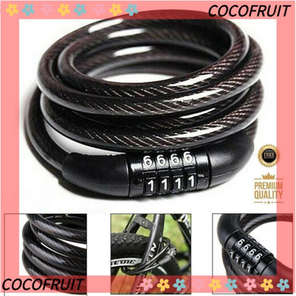 COCOFRUIT Bike Security Chain, 1200MM Steel Cable Lock Code Lock, High ...