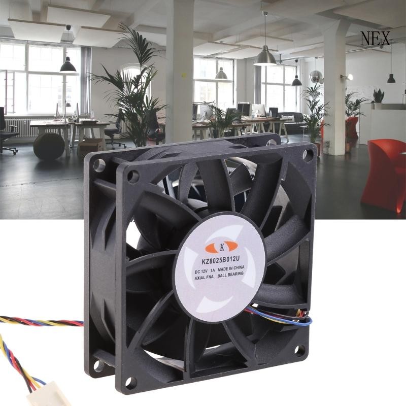 NEX KZ8025B012U 6500RPM PWM Cooler Fan 80x80mm Chassis Radiator for ...