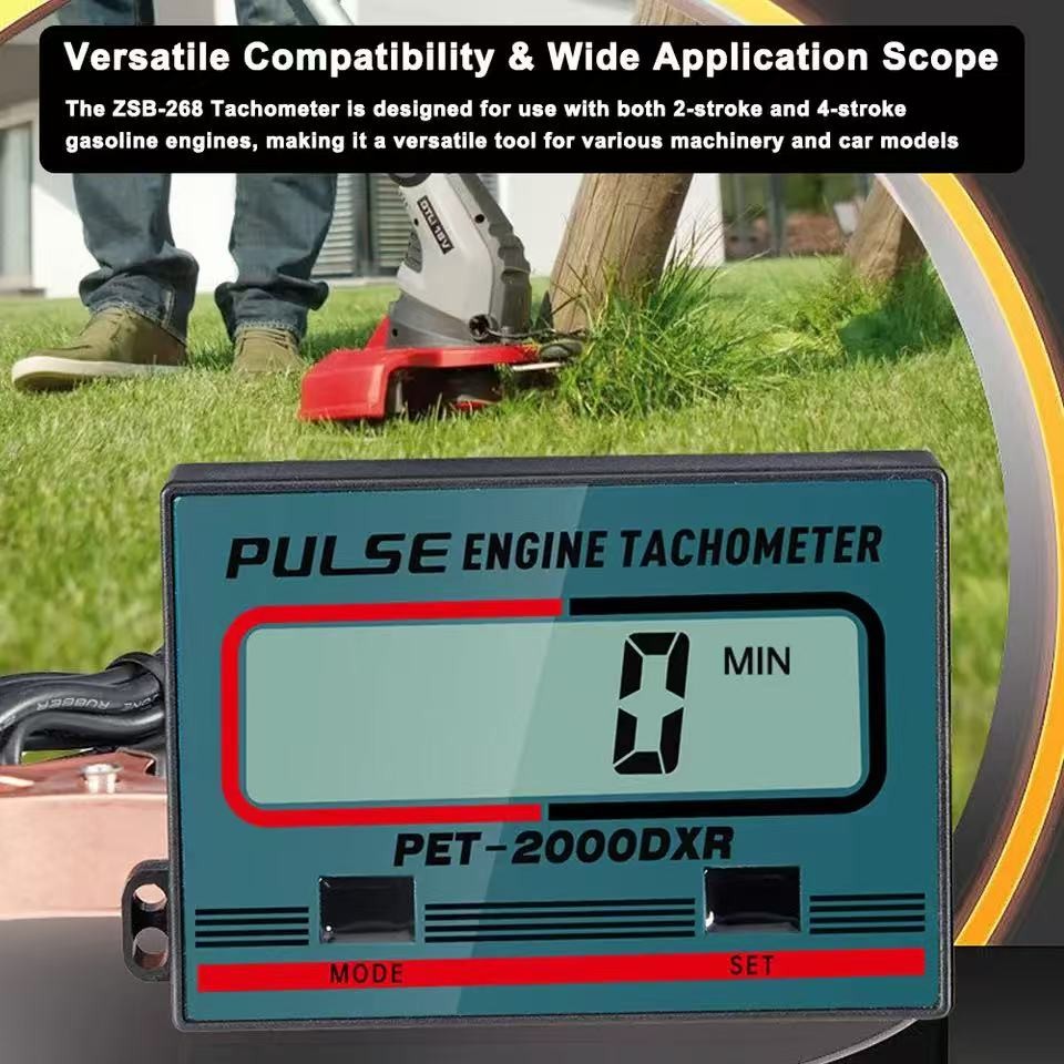 New Handheld Digital Car Engine Hour Meter Tachometer Gauge 2 Stroke ...