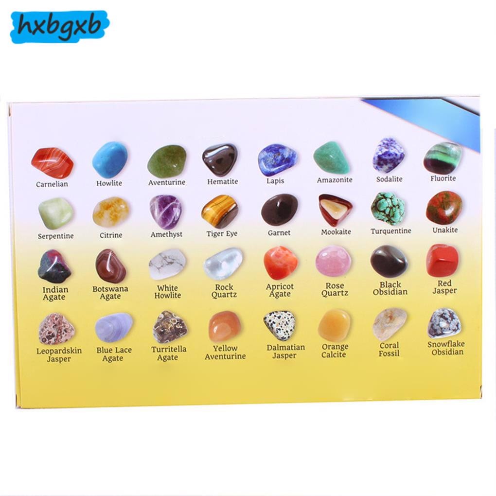 Natural Original Stone Storage Gift Box Collection 24 Crystal Ore Gift ...