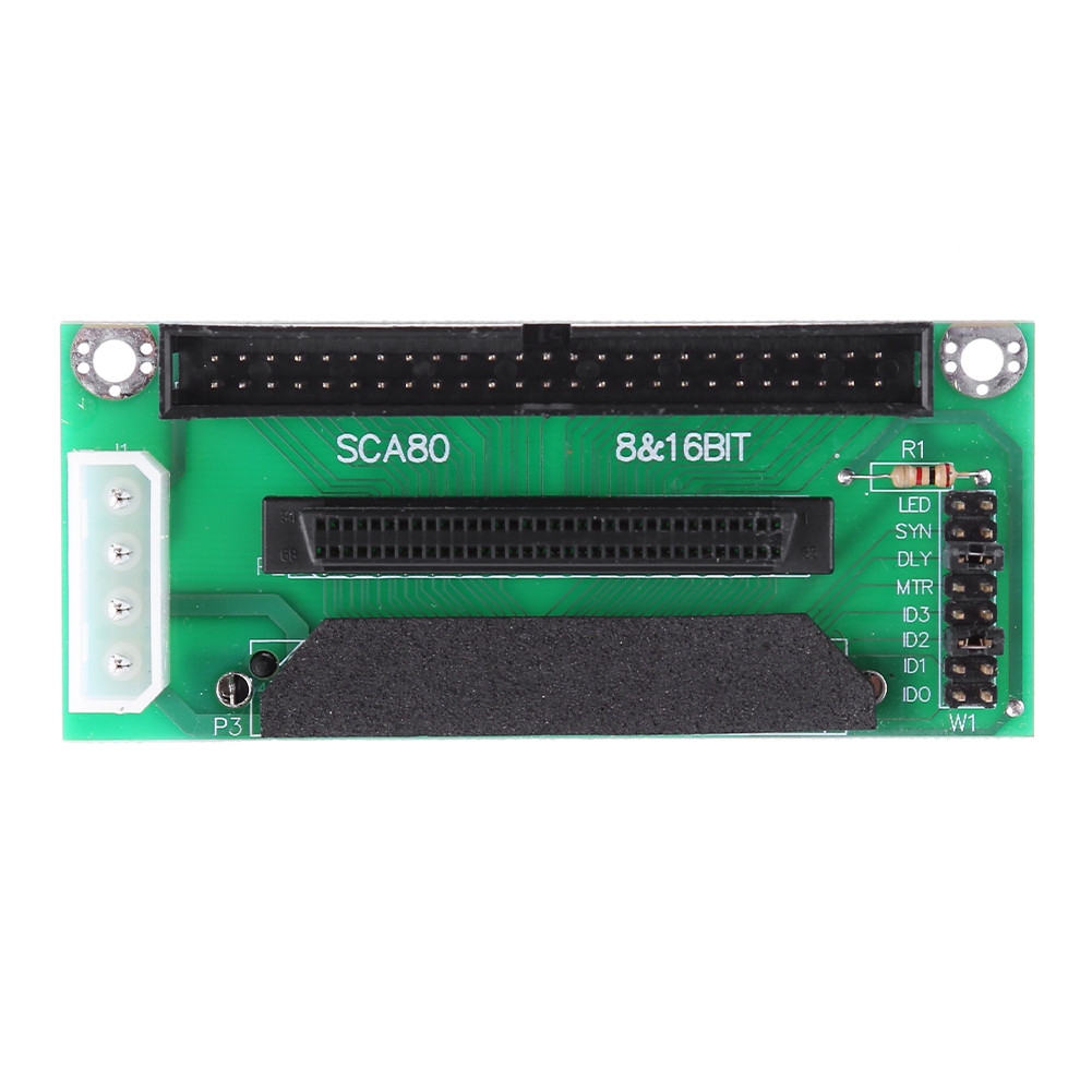 SCSI SCA 80Pin to 68Pin to 50Pin IDE Hard Disk Adapter Converter Card ...