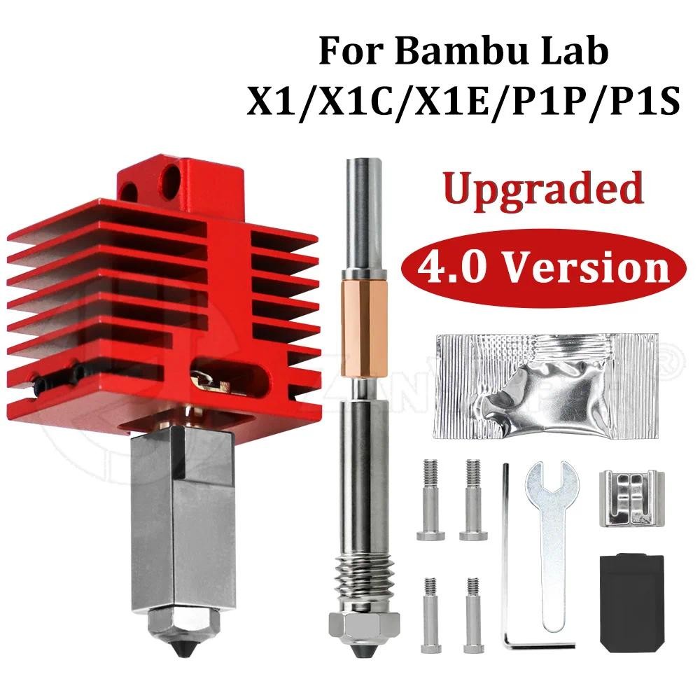 V4.0 New Hotend For Bambu Lab P1P X1C P1S X1 X1E Upgrade Hot end Print ...