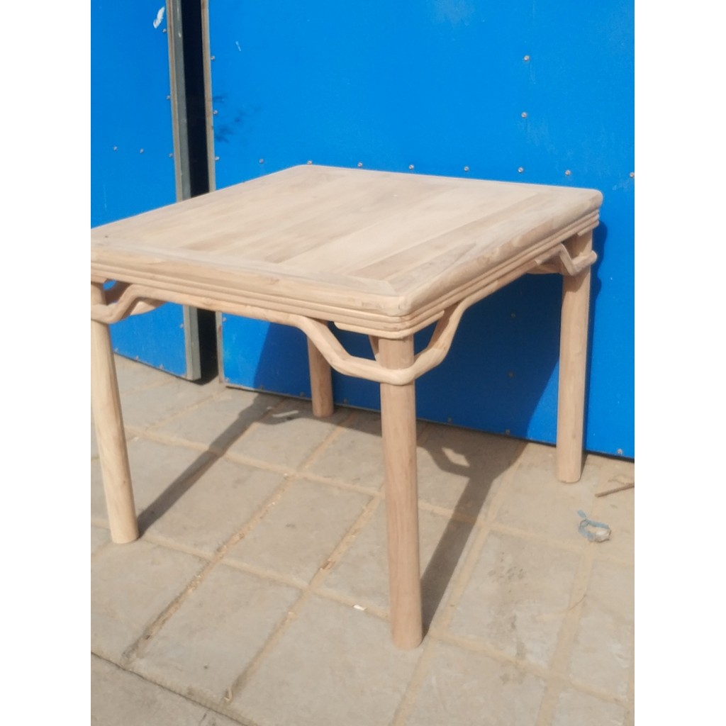 Meja Makan Kayu Elm Lama Baharu Meja Persegi Kayu Pepejal Gaya Cina ...