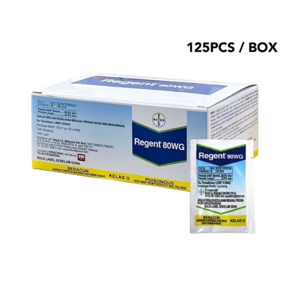 [ORIGINAL] 1KOTAK REGENT 80WG (1Gx125 PACK) BAYER Racun Fipronil Anai ...