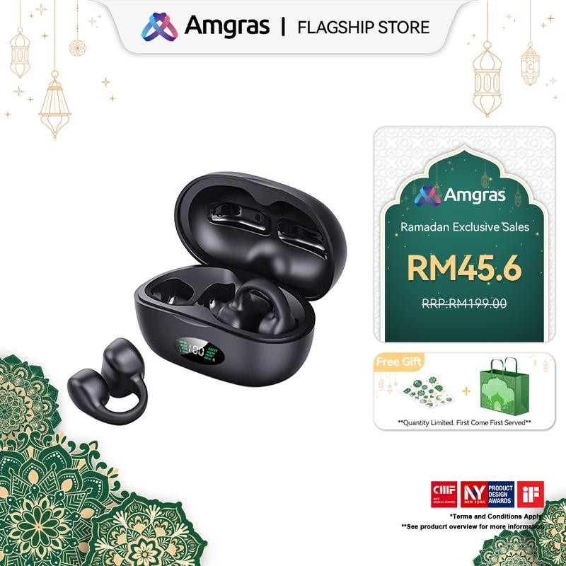 Amgras Spacebuds Ⅲ Pro Bone Conduction Earphone Bluetooth Open-Ear ...