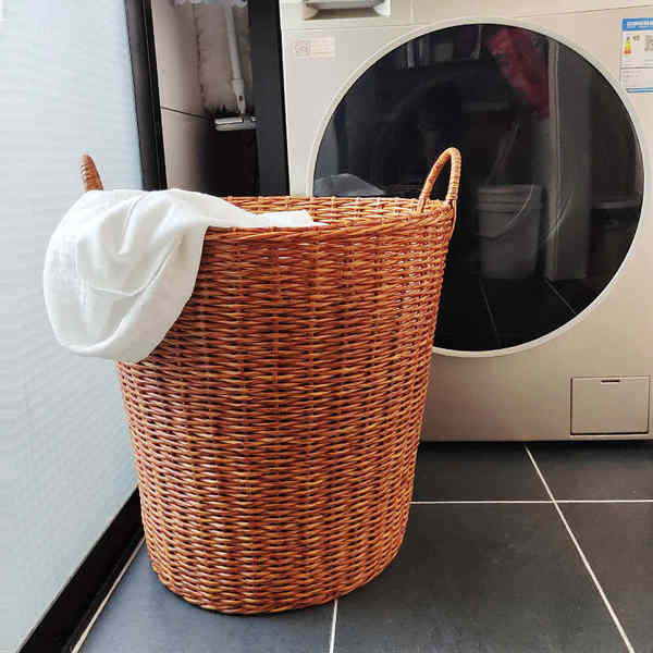 bakul kain bakul baju bakul laundry rotan Hand-woven Plastic Dirty ...