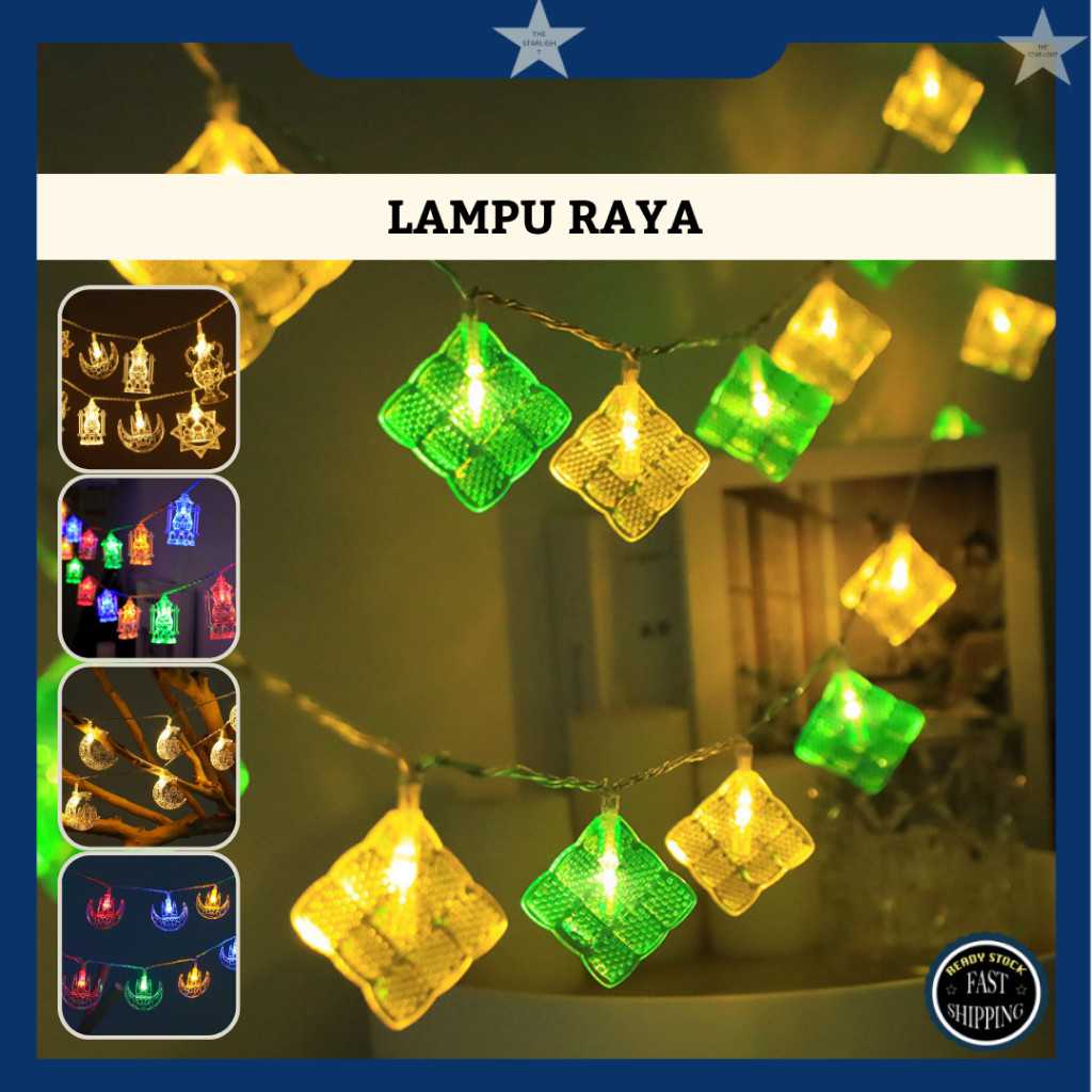 Ramadan Lampu Raya Kelip Lampu Elektrik Hiasan Rumah Lampu Ketupat ...