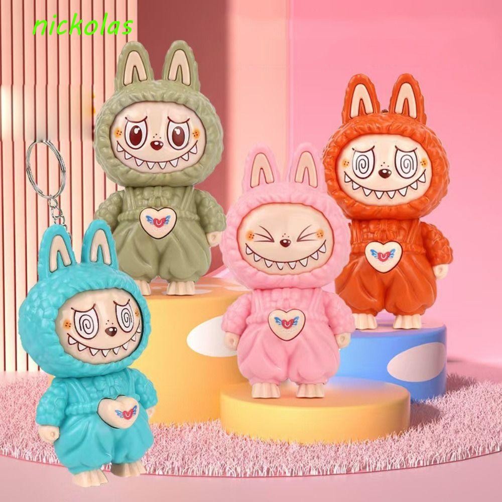 NICKOLAS Labubu Face Changing Doll, Mini With Keychain Labubu Face ...