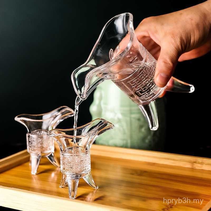 Antique King Glass Three-legged Wine Glass Retro Glass Duke Glass ...