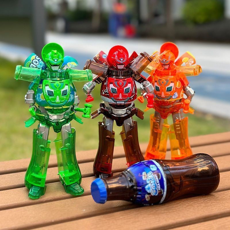 Transforming Toys Soda Bottled Cola Drink Robot 3 to 6 Years Old ...