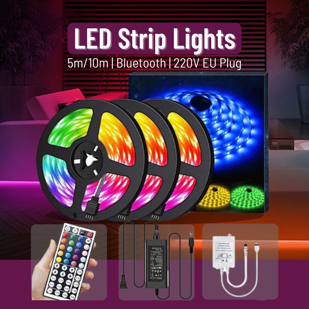 LED Strip Light 5m RGB LED Light Strip LED Tape Lights Color Changing ...