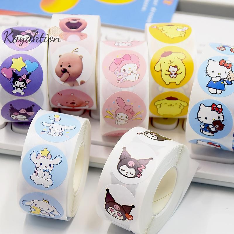 Kayaktion 500 Pcs/roll Cartoon Anime Stickers Cute Sanrio Hello Kitty ...