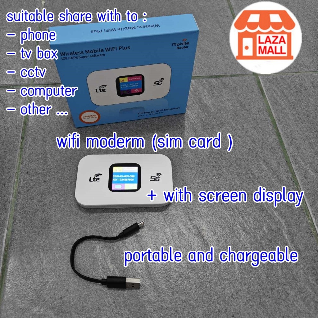 Modified Unlimited mobile sim card pocket wifi router portable battery ...