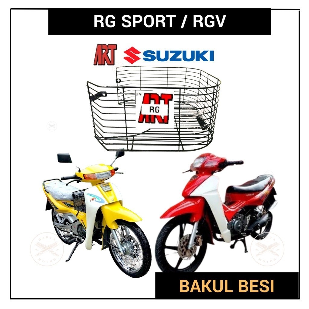 𝗔𝗥𝗧 𝗙𝗥𝗘𝗘 𝗧𝗔𝗣𝗔𝗞 𝗕𝗔𝗪𝗔𝗛 SUZUKI RG / RGV / RGS RG SPORT 110 WIRE BASKET IRON BAKUL BESI RAGA BAKUL ...