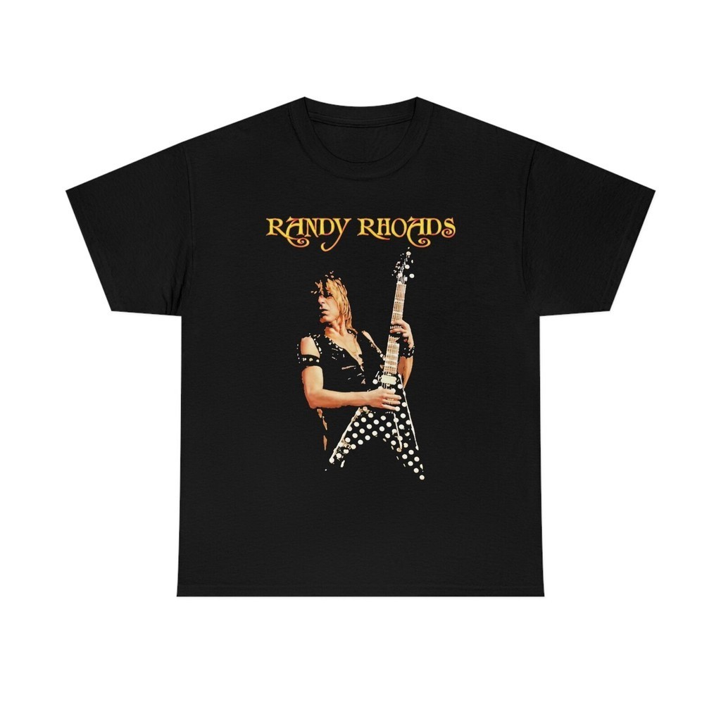 New Randy Rhoads Guitarist Men'S Black T Shirt Sizes | Shopee Malaysia