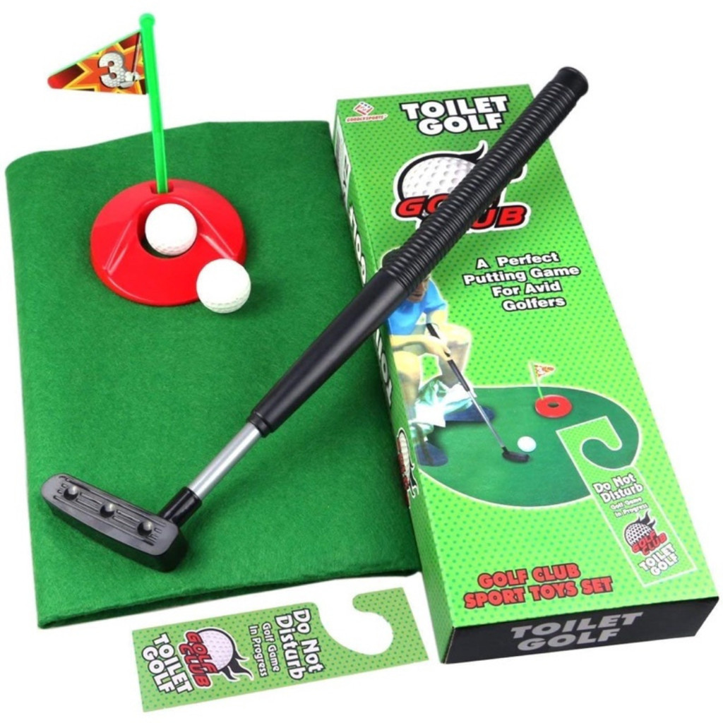 Mini Golf Toys Set Toilet Golf Children Kids Adult Golf Toys Playing ...