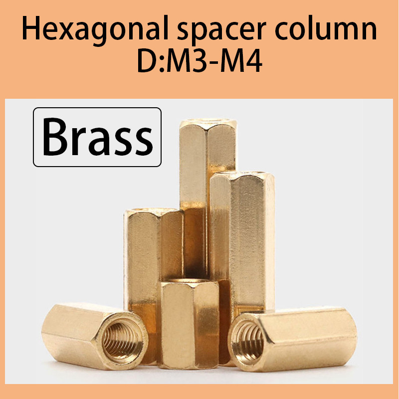 M3-M4 hexagonal spacing column, brass double head computer screw ...