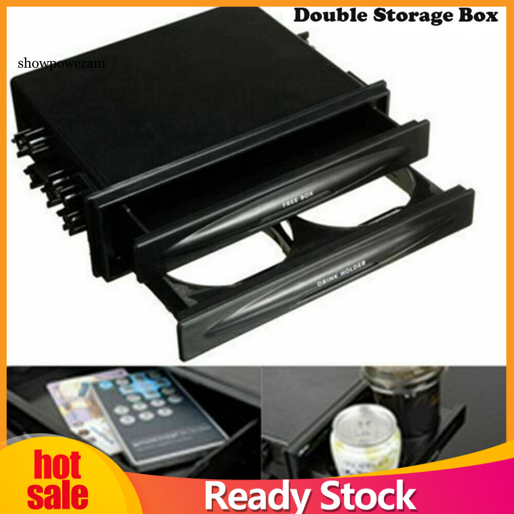 SPM Car Radio Box Multipurpose Double Layers Compact Universal Double ...