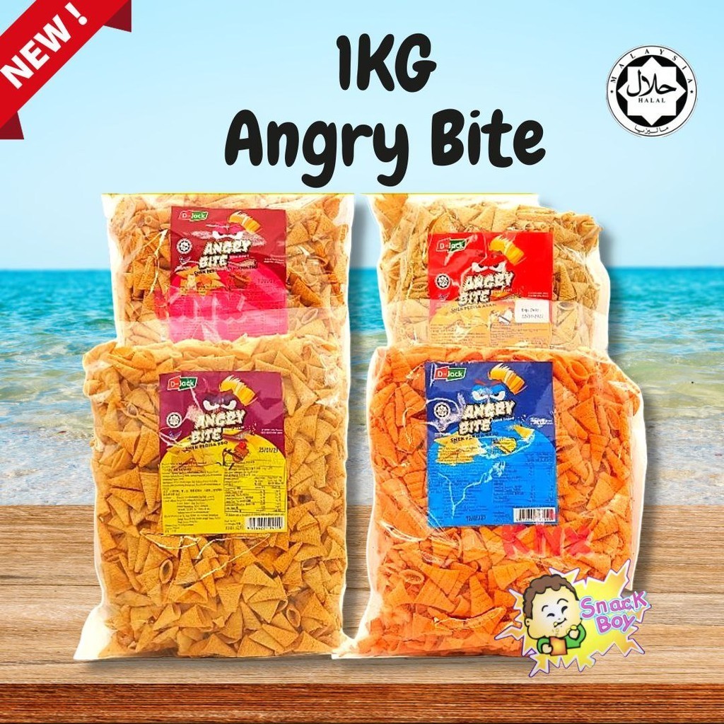 1KG D-Jack Angry Bite Snek Keropok cheese bbq Thai Chili Chicken (1kg ...