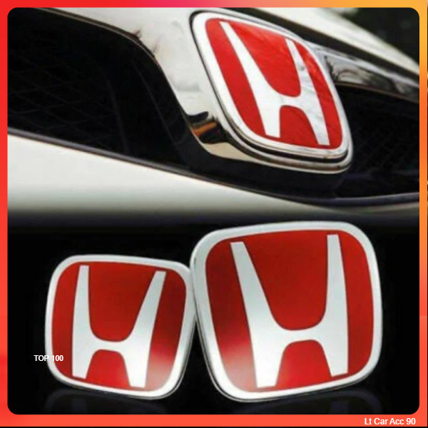 FRONT & Rear Emblem Honda Civic FC Accord Jazz City CRV HRV Type-R Car ...