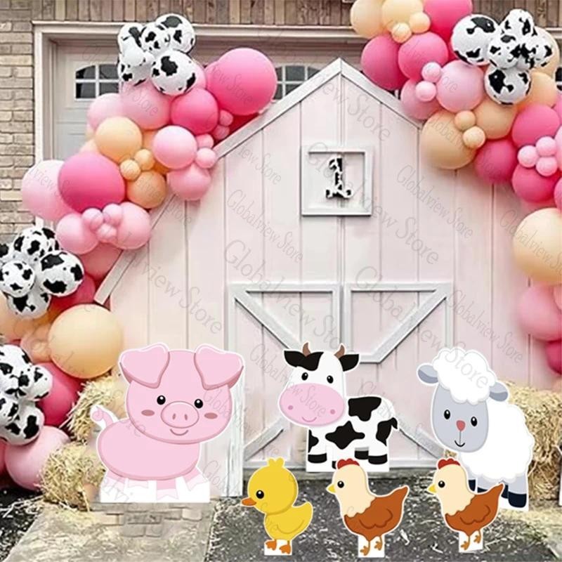 Farm Party Props Farm Animal Cutouts Foam Board Barn Sheep Piggy Cow ...