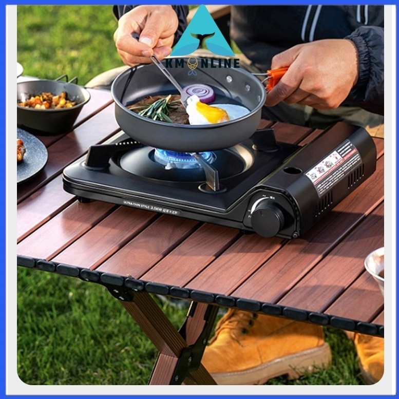 Outdoor portable stove Caska magnetic stove gas stove camping picnic gas tank set ultra-thin ...