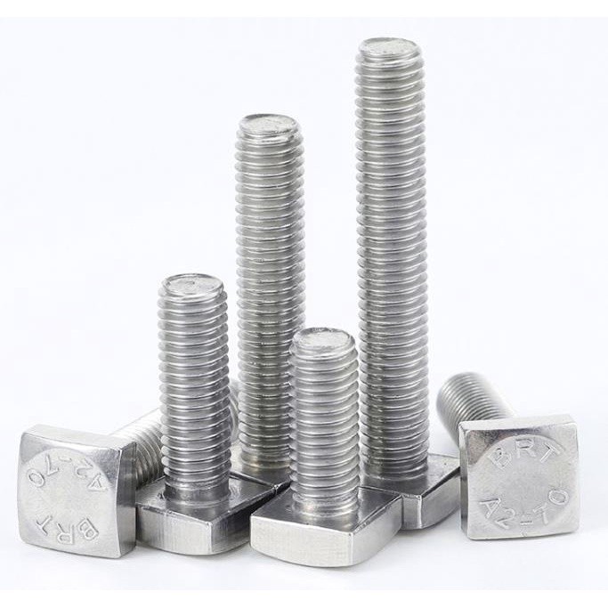 M4 M5 M6 M8 GB35 A2-70 304 Stainless Steel Flat Square Foursquare ...