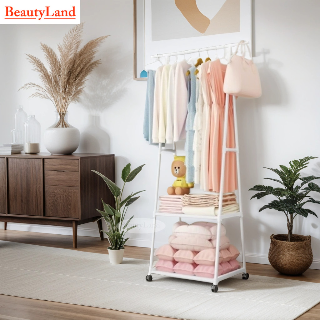 Free Gift~ Korean Multipurpose Cloth Organizer Rack with Wheels ...