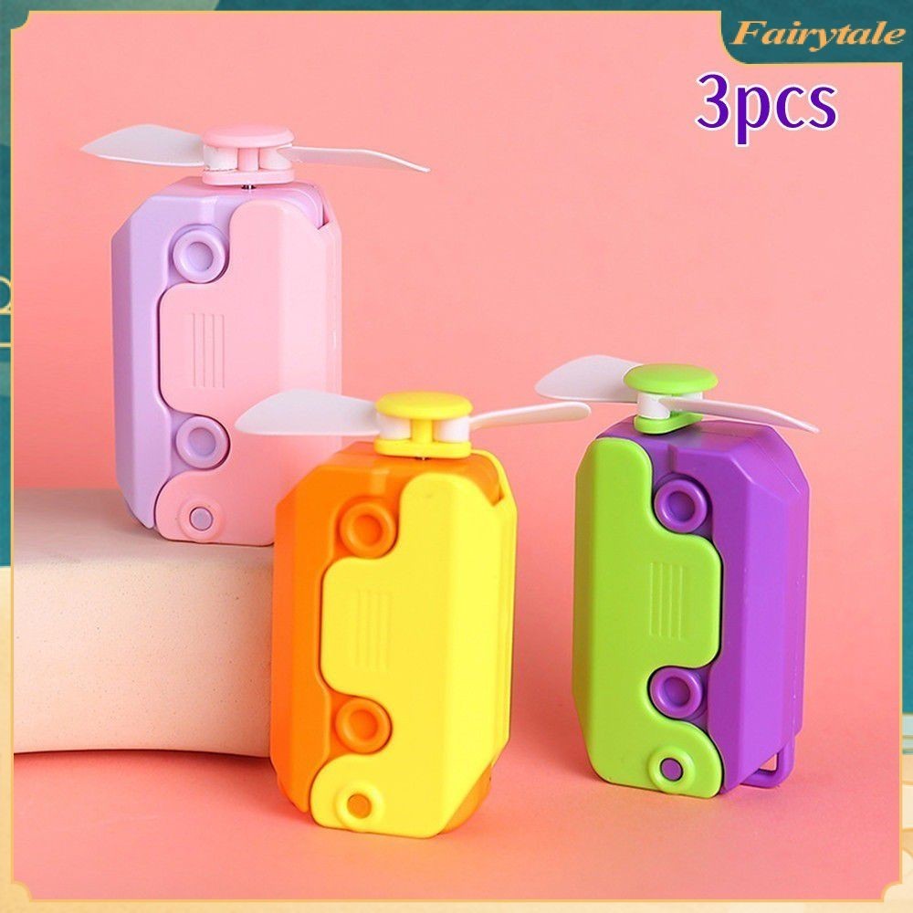 Handheld Fan 3 geas Portable Fan Gravity Carrot Toy Folding USB ...