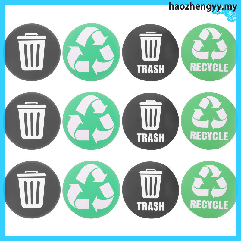 Garbage Stickers Recycle Trash Bin Sign for Can Recycling Logo ...