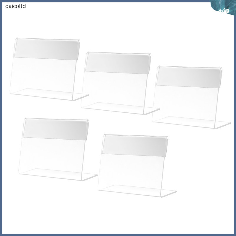 5 Pcs Display Shelves Labels Acrylic Stand Retail Versatile Rack Deck ...